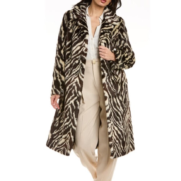 Topshop | Jackets & Coats | Topshop Zebra Print Coat Double Breasted ...